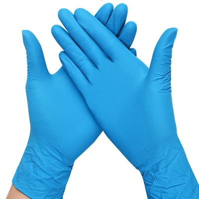 China Disposable Nitrile Gloves Powder Free Chemical Resistant Food Grade S-XL Blue White Black for sale