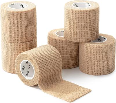 China Self Adhesive Bandage Wrap 6 Pack Skin Colored 2in x 5 Yards Cohesive Medical Elastic Bandage for sale