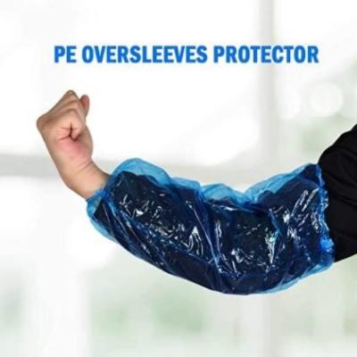 China Wholesale Polyethylene Disposable Arm Sleeves 18 Inch Blue for Cooking Tattoo Food Service for sale