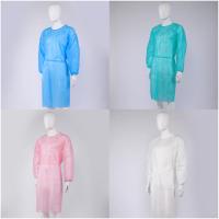 China Disposable Isolation Gown PP+PE Non Woven Medical Protective 40g S to XXL for sale