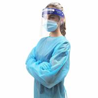 China Disposable Chemotherapy Gown Yellow Waterproof PP PE Medical Isolation Gown 25g 60g for sale