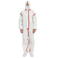 China Waterproof Disposable Coverall Non Woven Workwear PPE Suit with Taped Seam 50gsm for sale