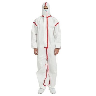 China Waterproof Disposable Coverall Non Woven Workwear PPE Suit with Taped Seam 50gsm for sale