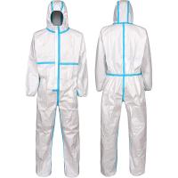China Disposable Safety Coverall Microporous Non-Woven Chemical Protective Suit 5 Sizes OEM for sale