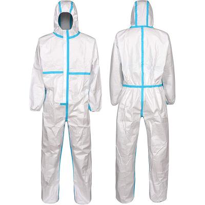 China Disposable Safety Coverall Microporous Non-Woven Chemical Protective Suit 5 Sizes OEM for sale