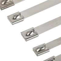 China 304 Stainless Steel Cable Tie 4.6x100mm Heavy Duty Self-Locking Metal Zip Ties for Industrial Use for sale