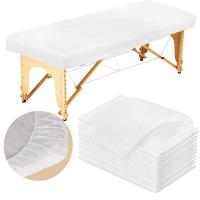 China Disposable Fitted Massage Table Sheets 90x215cm Non Woven Fabric Spa Bed Covers 25PCS for sale