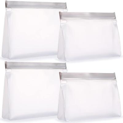 China PEVA Transparent Toiletry Bags 4 Pack 2 Sizes Waterproof Travel Cosmetic Bags for sale