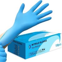 China Nitrile Disposable Gloves 4mil Latex Free 100 Count Food Safe Household Cleaning for sale
