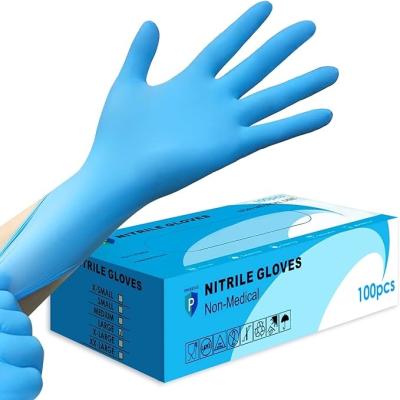 China Nitrile Disposable Gloves 4mil Latex Free 100 Count Food Safe Household Cleaning for sale