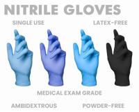 China Disposable Nitrile Gloves Powder Free Textured 100pcs Box 6 Size Options Industrial Use for sale