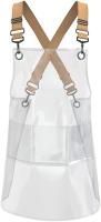 China Waterproof Vinyl Hair Stylist Apron Cross Back Adjustable 3 Pockets 22.8x25.5 Inch for sale