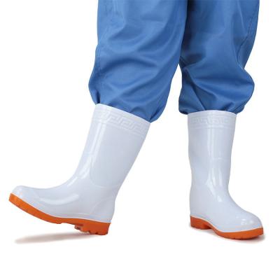 China Anti-Slip PVC Rain Boots Waterproof Work Rubber Boots for Men Women 1.18 Inch Heel Custom Logo for sale