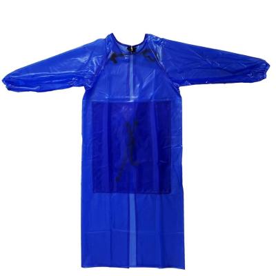 China Thickened PVC Waterproof Oil Resistant Long Sleeve Apron 140x65x120 cm 0.36 mm for sale