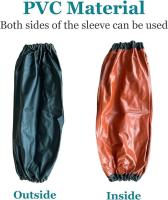 China PVC Waterproof Oilproof Arm Sleeves Covers 14.5 Inch with Elastic Cuffs for Industrial Protection for sale