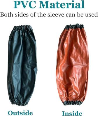 China PVC Waterproof Oilproof Arm Sleeves Covers 14.5 Inch with Elastic Cuffs for Industrial Protection for sale