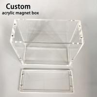 China Custom Clear Acrylic Display Box 5-Sided with Sliding Lid for Trading Card Booster Packs for sale
