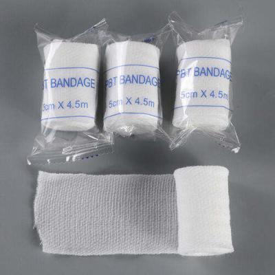 China Sterile Elastic Crepe Gauze Bandage 10x4.5cm High Quality Medical Wound Dressing for sale