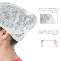 China Disposable Bouffant Caps 21 Inch Non Woven Hair Net for Hotel Spa Food Service for sale