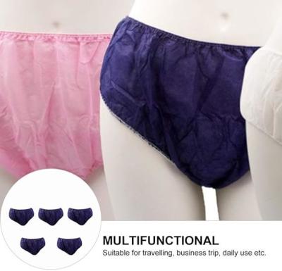 China Disposable PP Non Woven T-Back Panties 5pcs per Bag Sizes S to XXL for Spa Salon for sale
