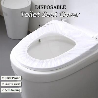 China Disposable Non-Woven Toilet Seat Cover 17x136cm 25gsm Anti-Dust Bathroom Seat Cushion for Hotel for sale