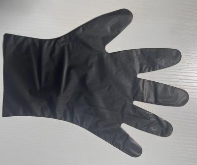 China Wholesale Disposable Food Prep Gloves TPE CPE HDPE 0.6-3.0g Black Transparent Plastic Gloves for sale