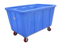 China HDPE Heavy Duty Laundry Trolley 1040x640x1750mm Plastic Bulk Cage Trolley for Hospital Hotel for sale