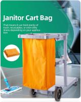 China Replacement Janitorial Cart Bag 24 Gallon 70x40x28cm Waterproof Heavy Duty Commercial Cleaning Bag for sale
