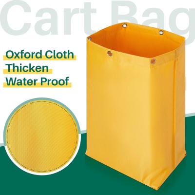 China Waterproof Janitorial Cart Bag 128L Heavy Duty Vinyl Cleaning Cart Bag for Housekeeping Commercial Use for sale