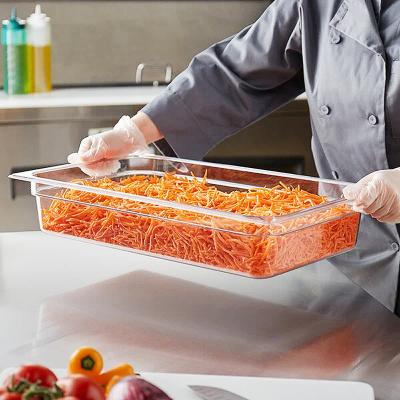 China Custom Size PC Gastronorm Container 53x32.5cm Commercial Catering Chafing Dish for Hotel Restaurant for sale