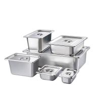 China Stainless Steel GN 1/1 Food Pan 53x32.5cm Gastronorm Container for Restaurant Hotel Catering for sale
