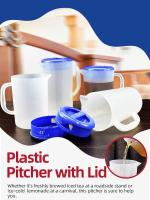 China BPA-Free Plastic Pitcher with Lid 2.2L Eco-Friendly Water Jug for Hot Cold Drinks Lemonade Juice for sale