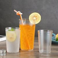 China 8oz Clear Hard Plastic Cups with Gold Rim Disposable Party Cups Bulk 100 Pack for sale