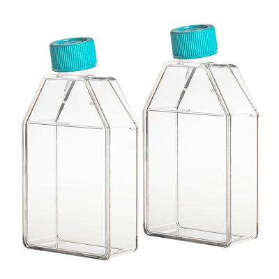 China Sterile Disposable Cell Culture Flask T25 T75 T175 Tissue Culture Flasks with Breathable Seal Cover for sale