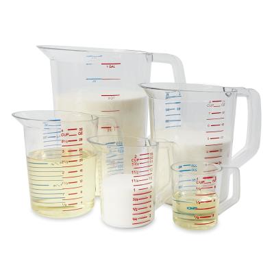 China 500ml Clear Plastic Measuring Cup with Spout Graduated PP Beaker for Lab Kitchen for sale