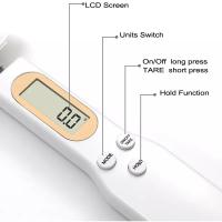 China Digital Spoon Scale 500g 0.1g ABS Plastic LCD Display Rechargeable Kitchen Food Weighing Scale for sale