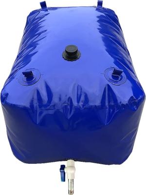 China 400L Collapsible Water Storage Bladder Tank PVC Portable Container for Camping Fire Fighting Agriculture for sale