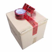China Transfer Tamper Evident Security Packing Tape 2 Inches x 55 Yards x 2 Mil Red Void Film for sale