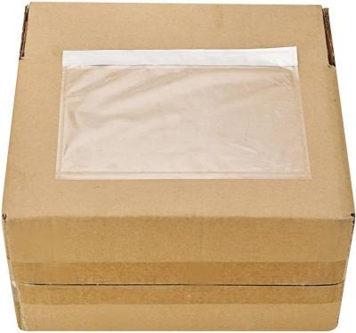 China 7.5x5.5 Inch Clear Adhesive Top Loading Packing List Envelopes 200 Pack for sale