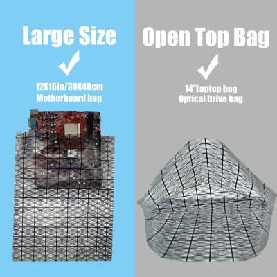 China 10pcs Open Top Antistatic Bag 12x16in 30x40cm Large ESD Anti Static Bags for Motherboard Video Card for sale