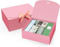 China Pink Kraft Gift Boxes with Lids 10x8x4 Inch 15 Pack for Wedding Bridesmaid Proposal for sale