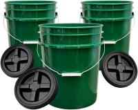 China 7 Gallon Black Food Grade Bucket with Gamma Seal Lid BPA Free HDPE Pail 190F for sale
