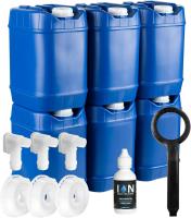China Stackable Water Storage Containers With Lids, Emergency Water Storage Kit Spigots And Water Preserver Bottles for sale