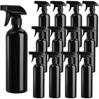 China Black Plastic Spray Bottles 16 oz Pack of 4 Heavy Duty HDPE Refillable Leakproof for sale
