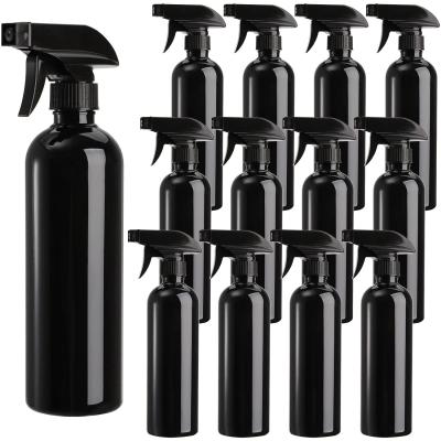 China Black Plastic Spray Bottles 16 oz Pack of 4 Heavy Duty HDPE Refillable Leakproof for sale