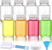 China Glass Juice Shot Bottles 8 Pack 3.5oz Clear Reusable Jars with Airtight Lids for Juicing Beverage Storage for sale