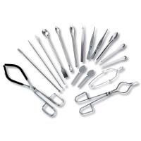 China 17-in-1 Stainless Steel Lab Tool Set Crucible Tongs Spatulas Scoops Forceps for Capsule Filling Home Lab for sale