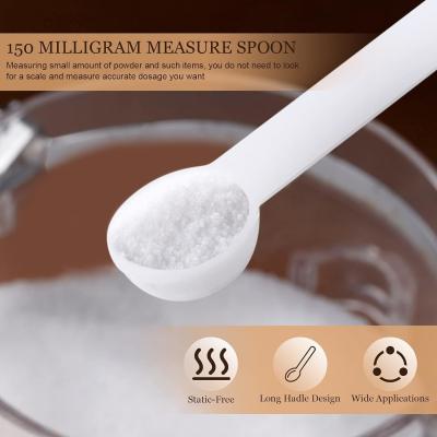 China 150mg Micro Measuring Spoon 1/32 Teaspoon Plastic Scoop for Powders Cosmetics Medicine 16 Pack for sale