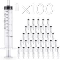 China 10ml Plastic Syringes 100 Pack with Tip Cap Oral Measuring Syringe for Labs Pet Feeding Refilling No Needle for sale