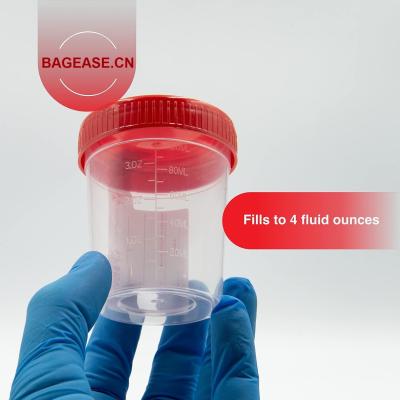 China Disposable Specimen Cups 4oz Sterile Individually Wrapped Leakproof Screw On Lids Tamper Evident Seal 10 Pack for sale